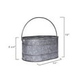 Woven Paths Galvanized Metal Caddy with 4 Compartments and Handle, Zinc ...
