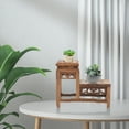 Vintage Display Stand Vase Household Indoor Plant Holder Wooden Riser ...