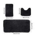 Bathroom Rugs Sets 3 Piece, U-Shaped Toilet & Bath Rugs - Non-Slip ...