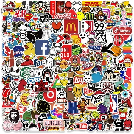 200Pcs Fashion Brand Stickers, Vinyl Waterproof Stickers Decals for ...