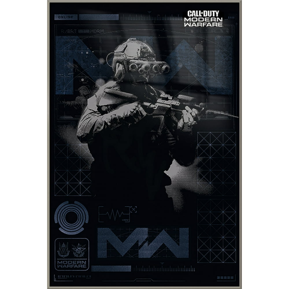 Call Of Duty: Modern Warfare - Framed Gaming Poster (Elite) (Size: 24 ...