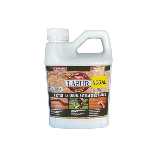 Protector Lasur Presto P/madera Nogal (decks/madera Teka)-lata 1lt ...