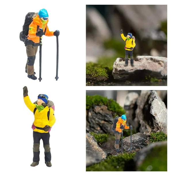 1/64 Climbing People Figures Mini People Model for Diorama Layout ...
