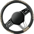 2026 New Black Cheetah Print Steering Wheel Cover, 14.5-15 Inch ...