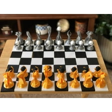 Radicaln Marble Chess Pieces Red and Coral 3.5" King Figures Handmade ...