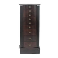 Hives and Honey Hillary Wood Brown Jewelry Armoire - Rich Walnut ...