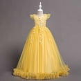 QIUOMBBP Girl's Embroidery Tulle Dress Sleeveless Tutu Princess Maxi ...