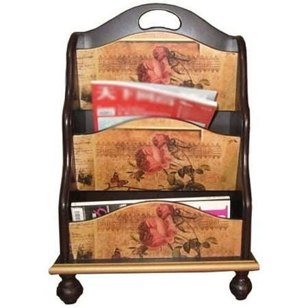 European Pastoral Solid Wood Magazine Rack|Office Wooden Newspaper Rack ...