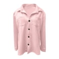 Aellinatey Oversized Shacket Jacket for Women Button Down Shirt Cable ...