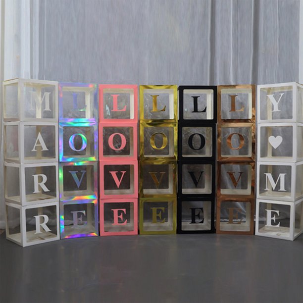 1 Set Balloon Box Transparent Wide Application Plastic Square Clear DIY ...