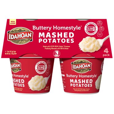 Idahoan Real Potato Packets, Buttery Homestyle & Roasted Garlic Mixes ...