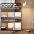 90- Foldable LED Torchiere Floor Lamp, Super Bright 30W 3000LM, Remote ...