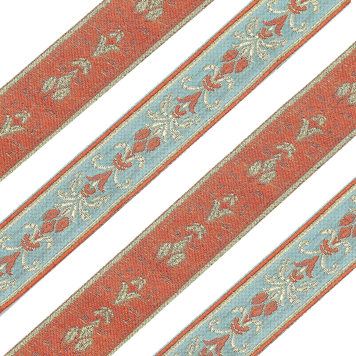 5.47 Yards Vintage Jacquard Ribbon Ethnic Style Embroidery Ribbons Boho ...