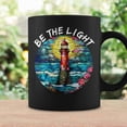 Be The Light Stained Glass Lighthouse Motivational Quote Coffee Mugs ...