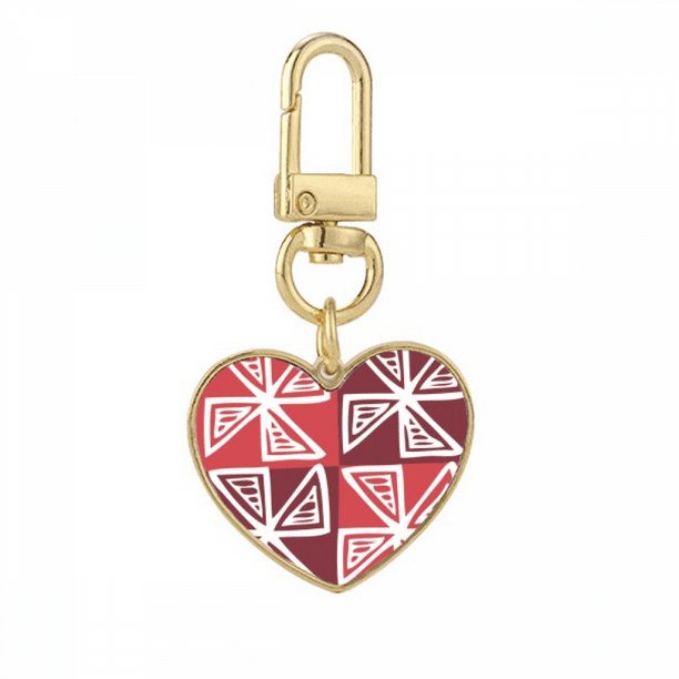 Red Windll Mexico Totems Ancient Civilization Gold Heart Keychain Metal ...