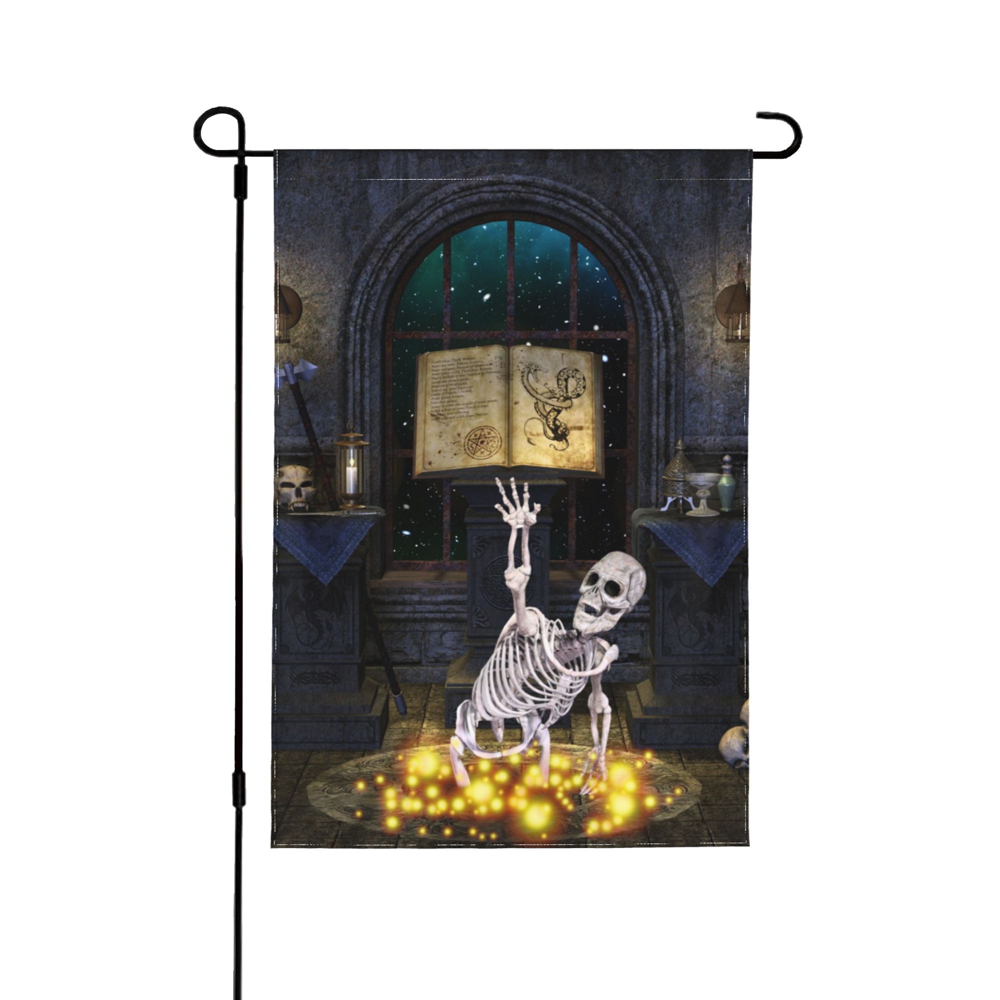 XMXY Skeleton Skull Callback Garden Flags Double Sided,Farmhouse Holiday Yard Outdoor Sign Decor ...