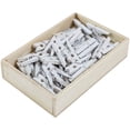 JAM Paper Wood Clothes Pins, White, Small, 7/8 in, 50 per Pack ...