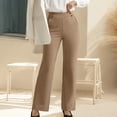 BaoFuBaoMei Women Pants Plus Size Soft Long Pants with Pockets Solid ...