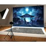 10x8ft Nativity Scene Birth of Jesus Photography Backdrop Winter Snowy ...