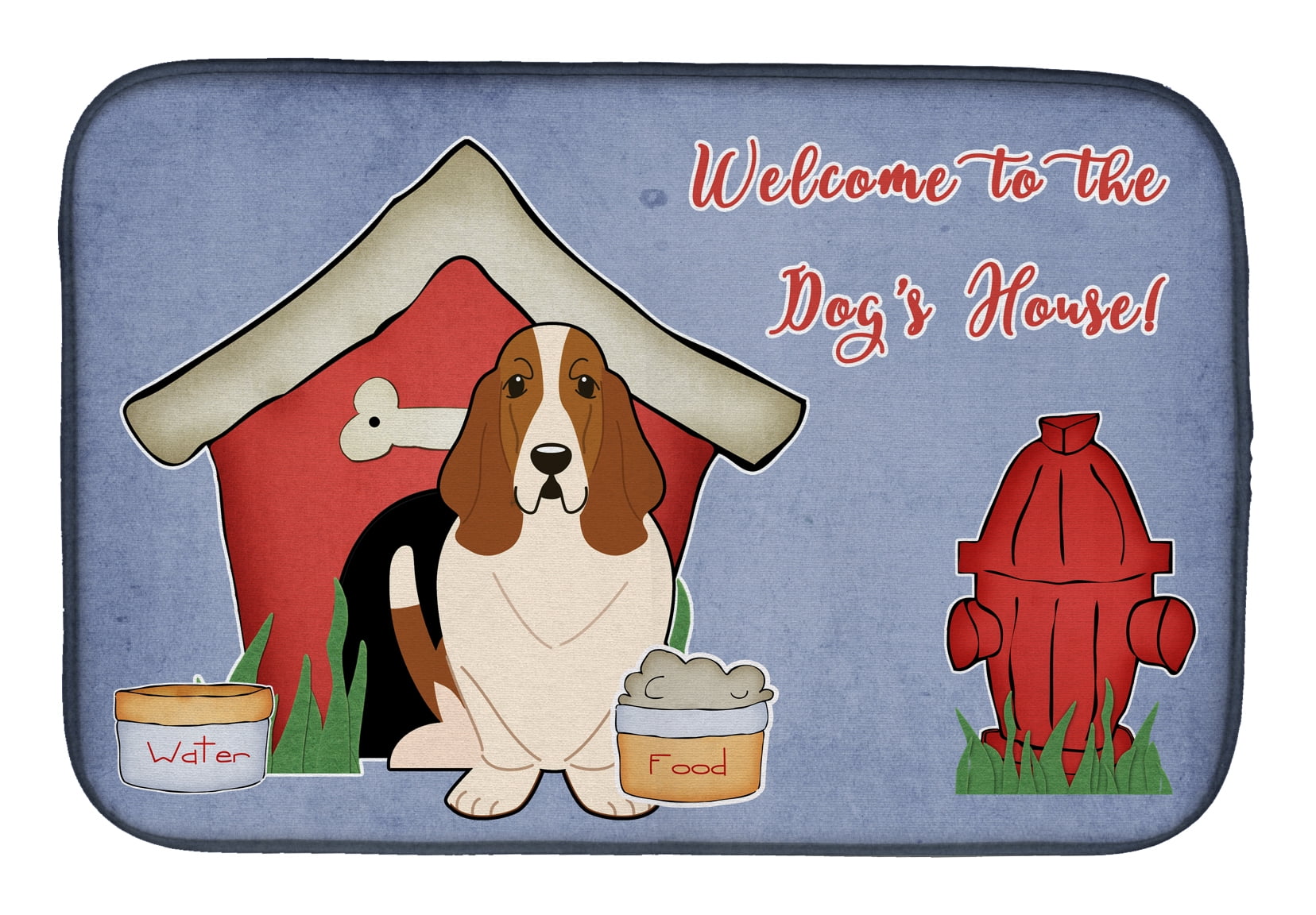 Dog House Collection Basset Hound Dish Drying Mat - Walmart.com ...