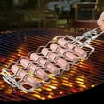 UHGXA Barbecue Clips Sausage Barbecue Net BBQ Tool 304 Stainless Steel Corn Barbecue Rack ...