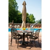 Island Umbrella Calypso 11-ft Octagonal Market Umbrella w/ Auto-Tilt in ...