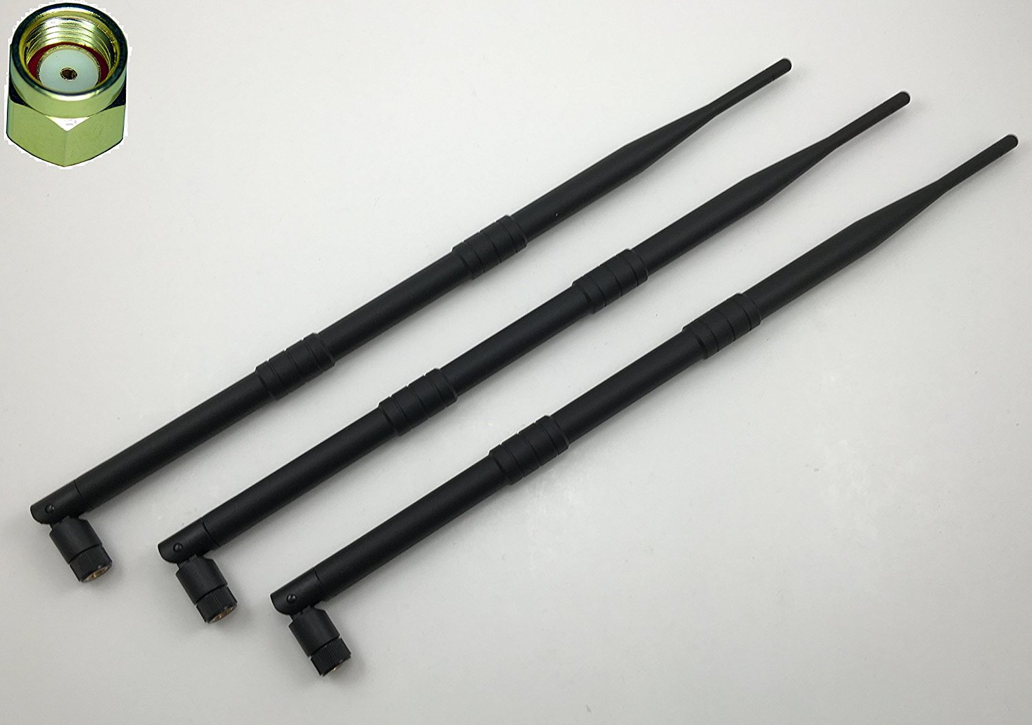 3 9dBi 2.4GHz 5GHz Dual Band RP-SMA WiFi Antennas Netgear Nighthawk ...