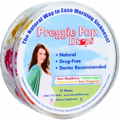 Suplemento Preggie Pop Drops Three Lollies 21 unidades paquete de 4 ...