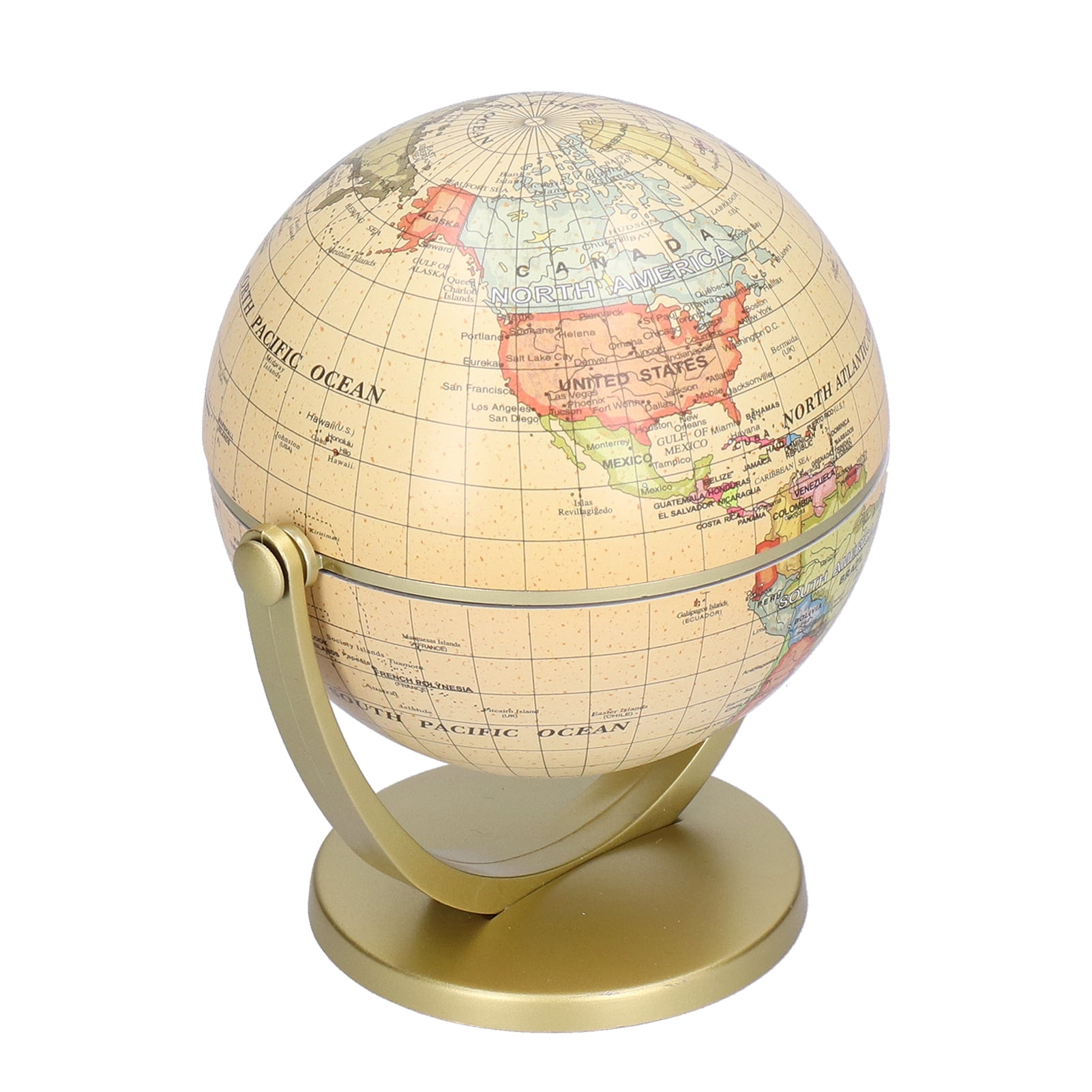 Khall Mini World Map Globe English Edition Desktop Rotating Earth ...