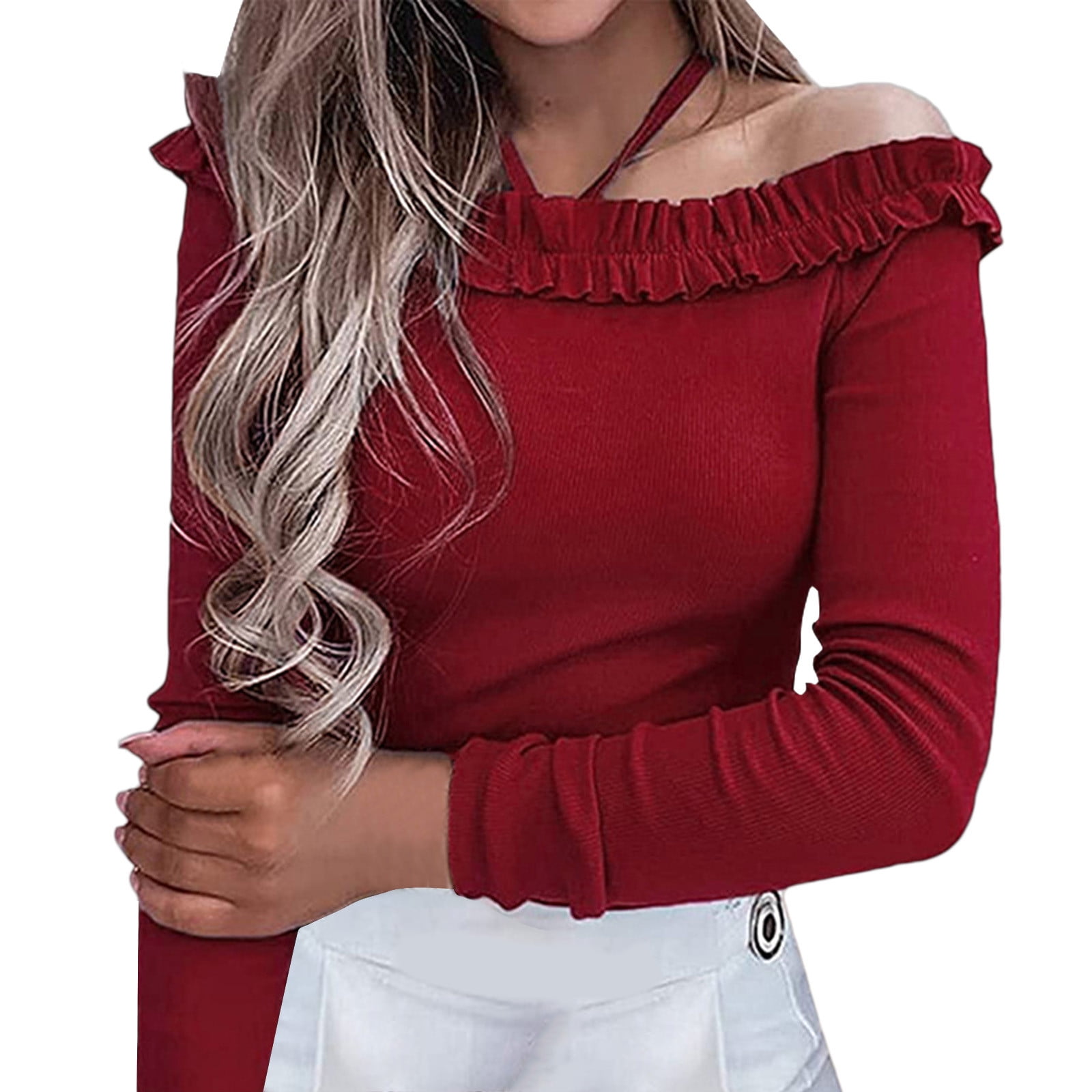 Jdefeg Tops For Leggings Short Sleeve Off Shoulder Tops For Women