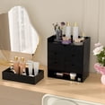 Bamboo Desk Organizer with Drawer and Shelf for Office or Home Cosmetic ...