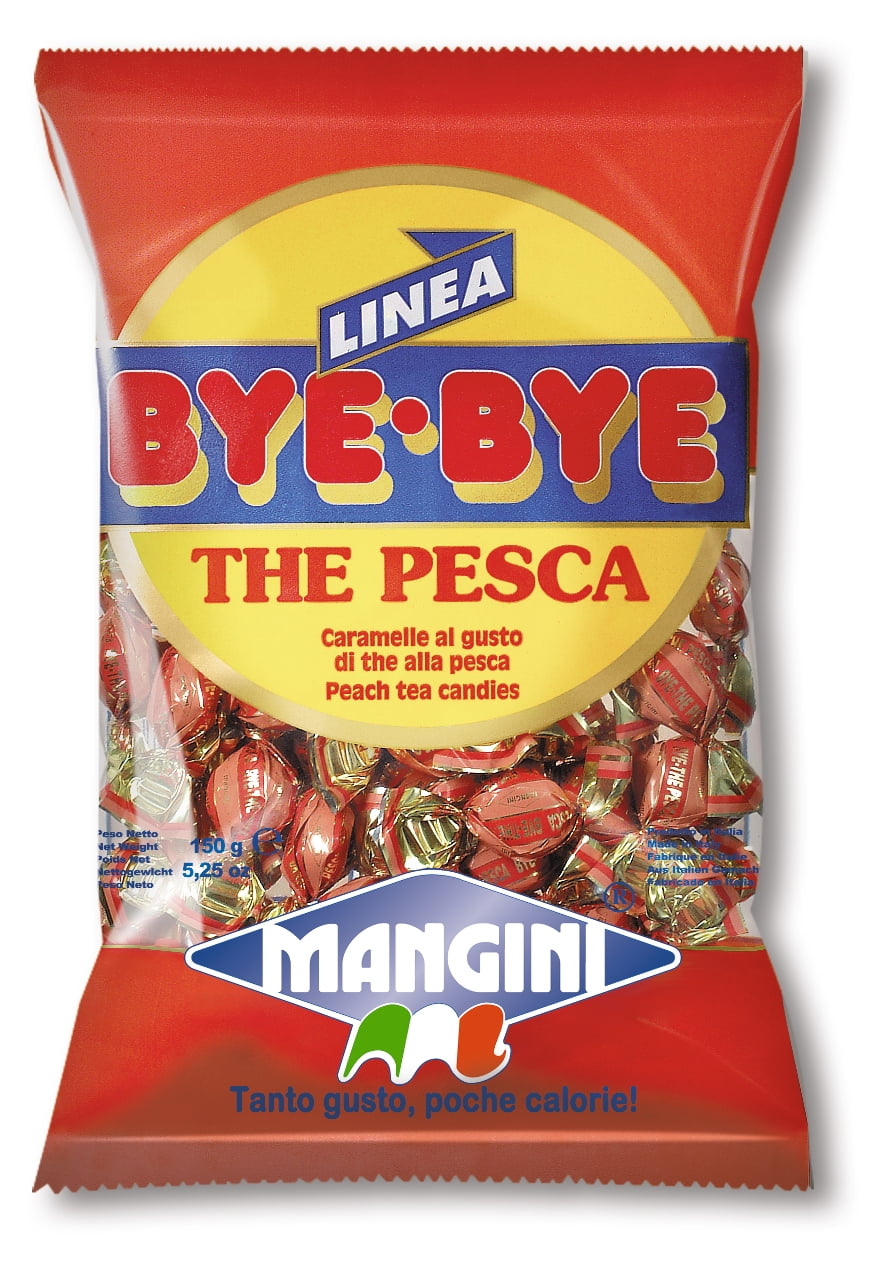 Mangini, Manigini Peach Tea Italian Mini Candy (Bye T’å Pesca) 150g bag ...