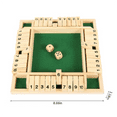 KUTGY Shut The Box Dice Game,Wooden Board Table Math Game for 1-4 ...