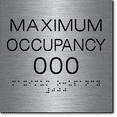 Maximum Occupancy Sign-Steel / Black (1 Unit) - Walmart.com