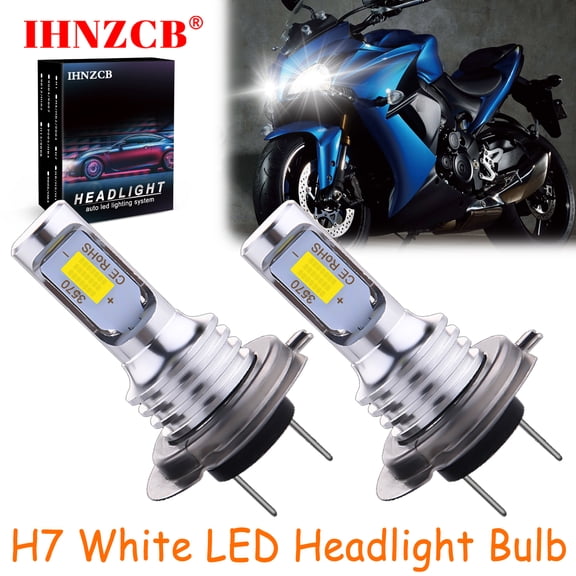 IHNZCB for Kawasaki Z750S Z800 Z900 - 2X H7 LED Headlights Bulb 55W ...