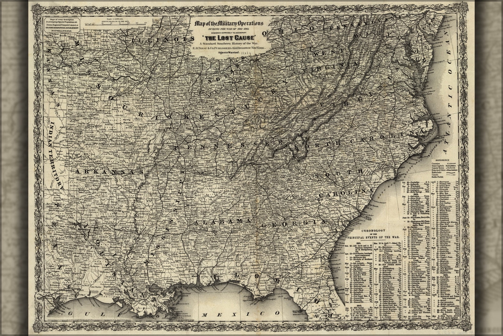 24 x36 Gallery Poster Map Of Operations During Civil War 1861 1865 24-x36-gallery-poster-map-of-operations-during-civil-war-1861-1865