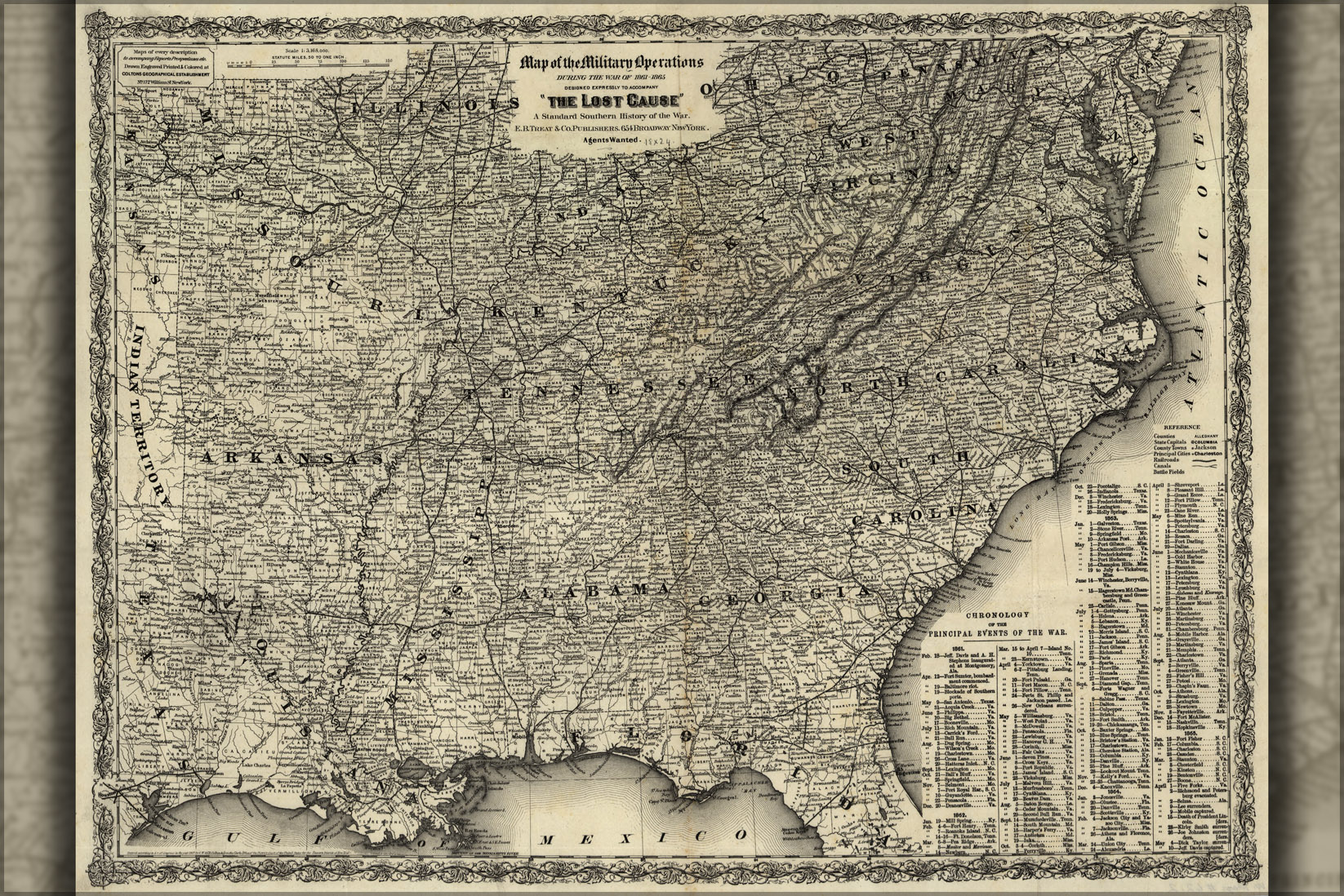 24 x36 Gallery Poster Map Of Operations During Civil War 1861 1865 24 x36 Gallery Poster Map Of Operations During Civil War 1861 1865