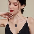 Black Cat Necklace S925 Sterling Silver Cat Pendant Necklace for Women ...