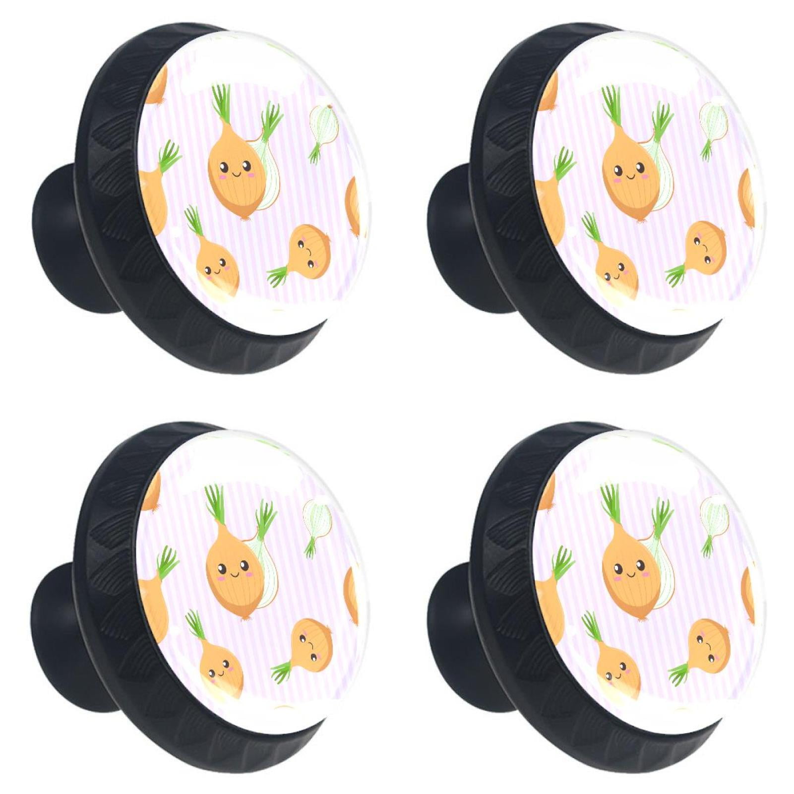 4 Pcs Bubls Onions Smiling Faces Knobs for Kitchen Cabinet Cupboard ...