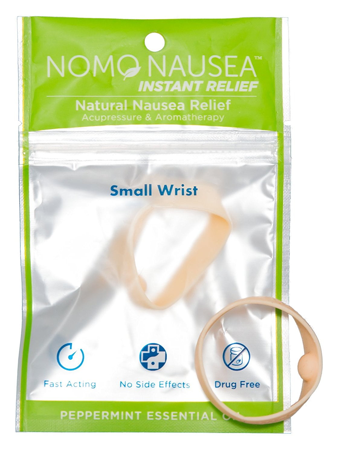 NoMo Nausea Instant Relief Small Tan Aromatherapy Anti-Nausea Bands ...