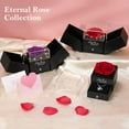 Emibele Red Real Preserved Rose Flower with Heart Necklace, Eternal Rose Box with I Love You ...