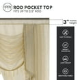 Regal Home 5-PC 84" Long Sheer Cascade Curtain Panels, Valance ...