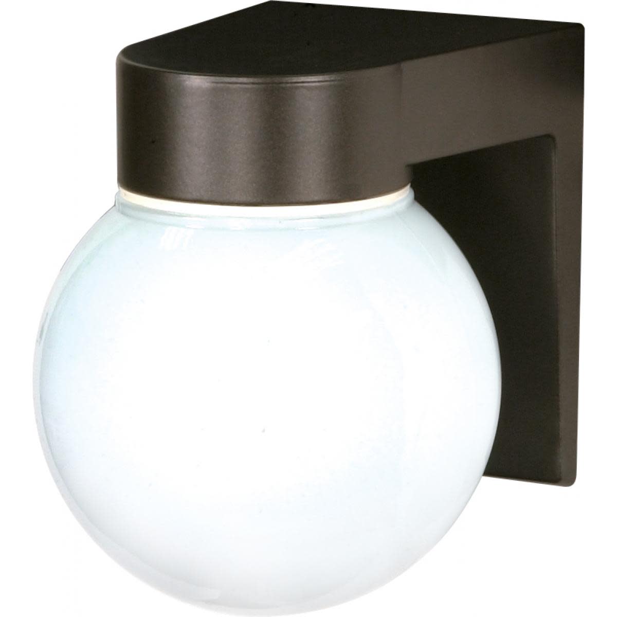 1 Light - 8" - Utility, Wall Mount - With White Glass Globe - Walmart.com