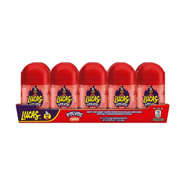 Lucas Polvos Chamoy, 0.71 oz, 10 Packages - Walmart.com