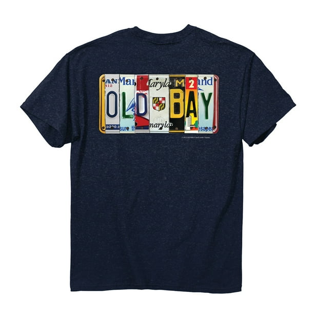 MojoLife - Men's Officially Licensed Old Bay License Plate T-Shirt ...