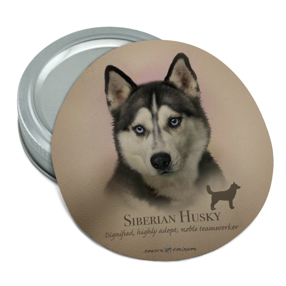 Siberian Husky Dog Breed Round Rubber Non-Slip Jar Gripper Lid Opener ...