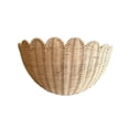 Scalloped Wicker Wall Basket Hand Woven Hanging Decor for Bathroom ...