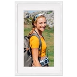 15x21 Frame with Mat - White 17x23 Frame Wood Made to Display Print or ...