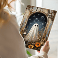 8x12 Inches Rustic Wooden Archway Wall Art, Whimsical Ghost & Kitten in ...