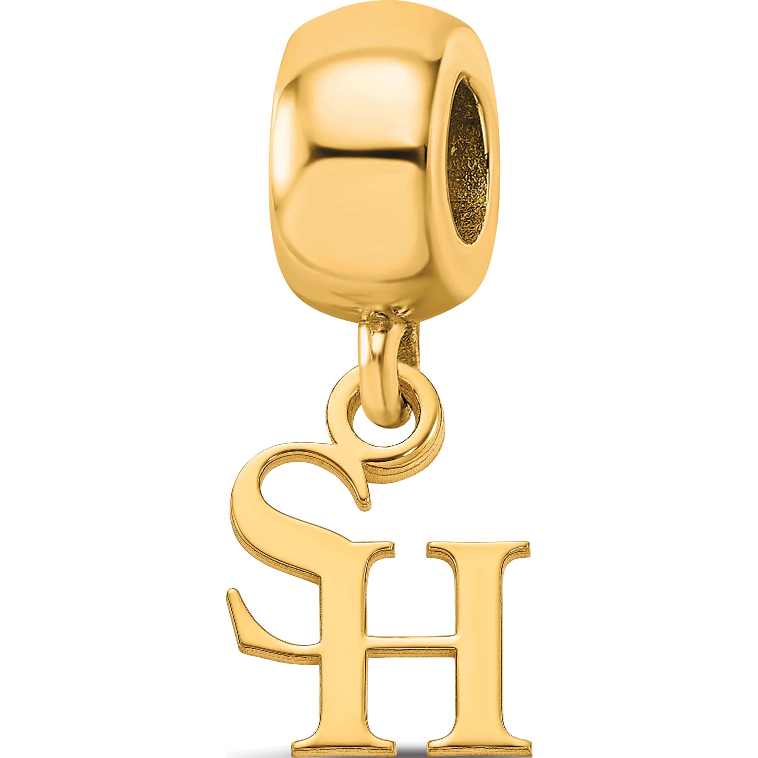 Ss/Gold Plated Sterling Silver Gp Logoart Sam Houston State Univ Bead ...